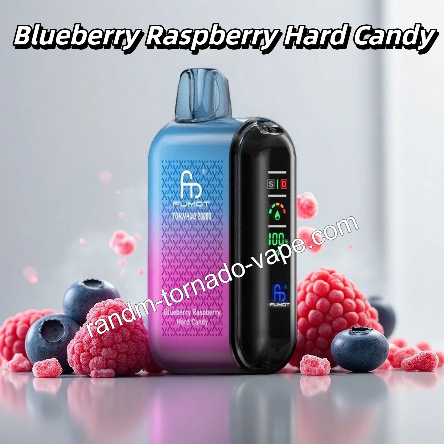 RandM Tornado 20000 Vape - Blueberry Raspberry Hard Candy ...